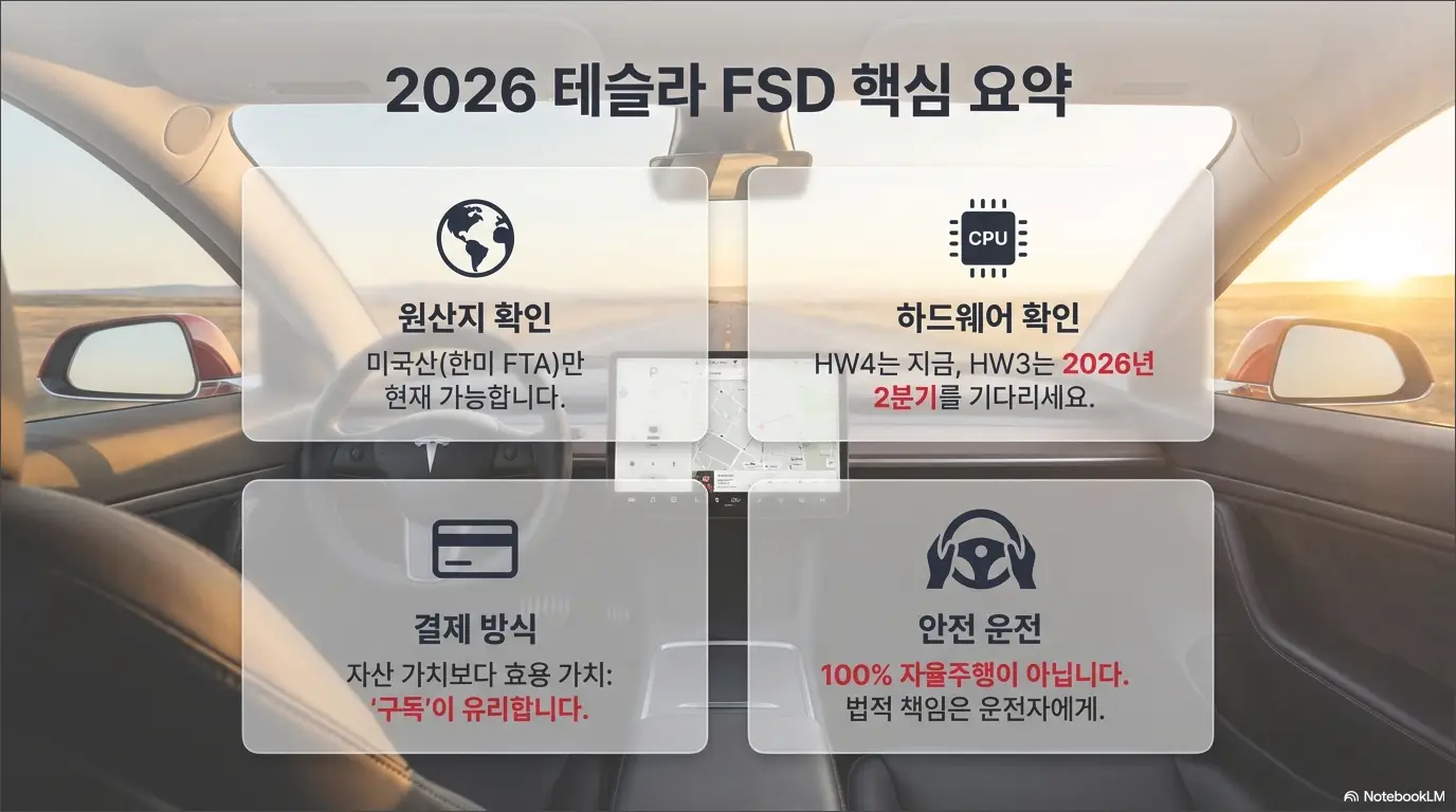 테슬라 FSD 한국 지원 모델과 조건 확인하기 - 미국산, HW4, HW3 - 폭스씨지 FoxCG